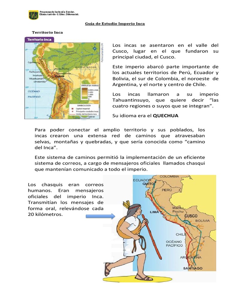 Guía de Estudio Imperio Inca 4ºbásico | PDF | Imperio Inca