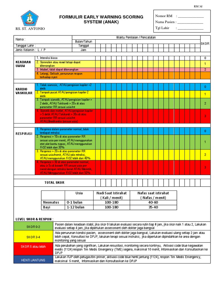 B. FORM EWS-Neonatus | PDF