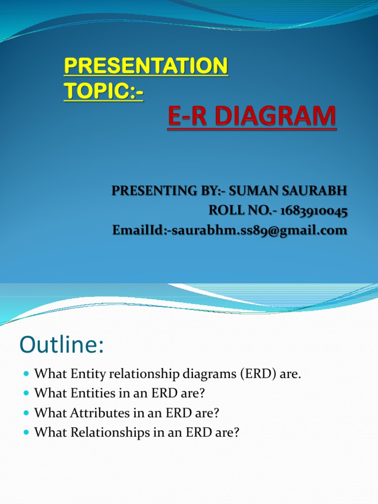 ER Diagram Presentation | Download Free PDF | Data Model | Scientific ...