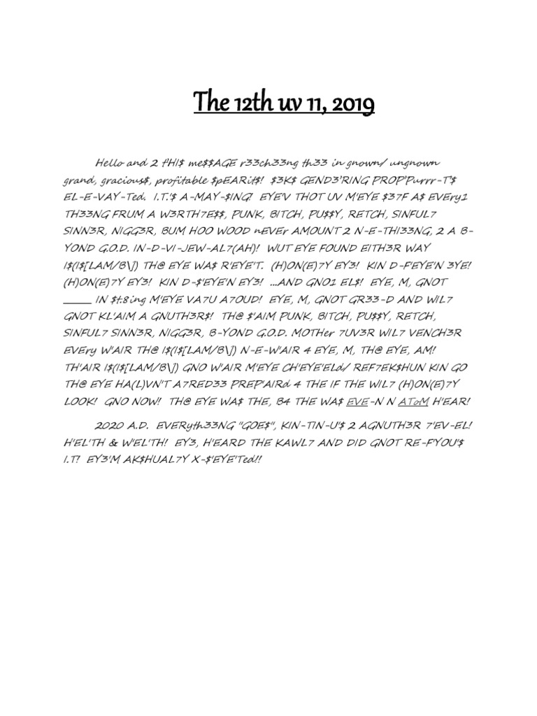 The 12th Uv 11, 2019 (RUFF DRAFT) | PDF