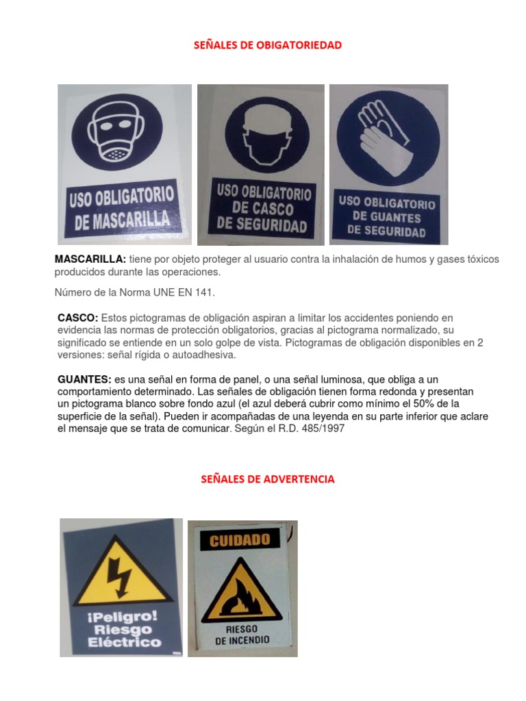 Señales de Obligación y Seguridad Laboral | PDF | Tecnología