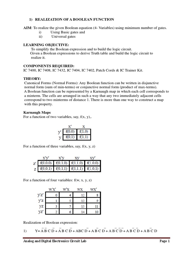 Realization of Logic Circuits Using Multiplexers | PDF | Electronic Design | Logic