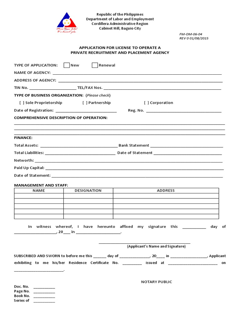 PRPA Application Form | PDF | Sole Proprietorship | Surety Bond