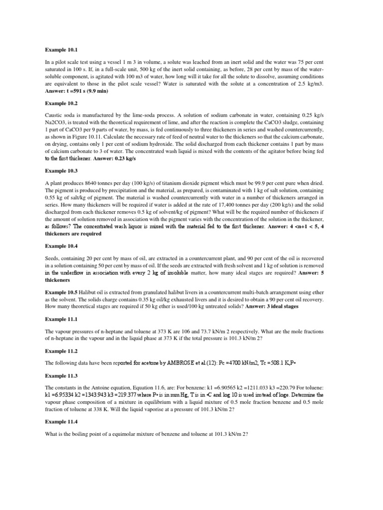 Solving Multi-Stage Leaching, Washing and Extraction Problems Through ...