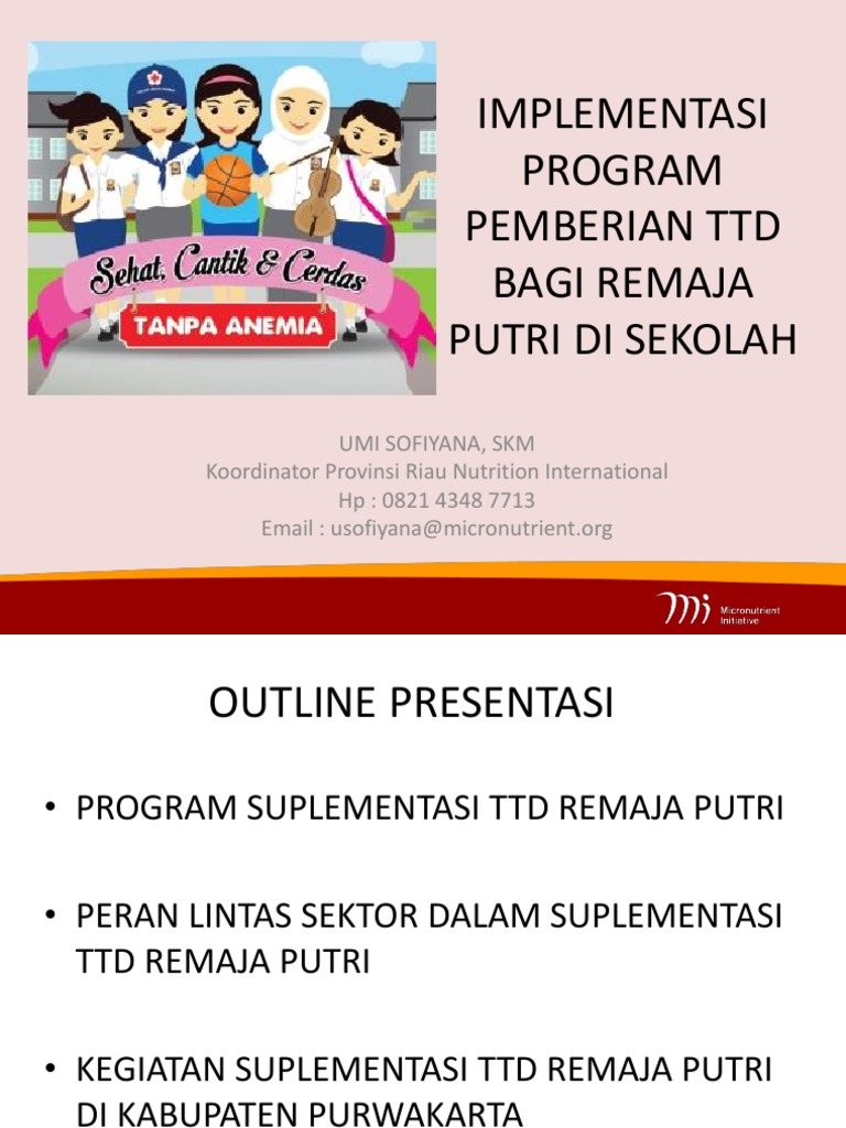 Pemberian TTD Remaja Putri | PDF