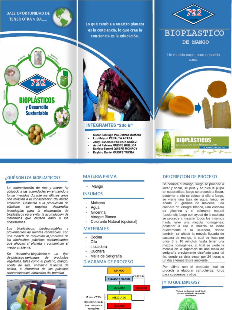 Triptico | Descargar gratis PDF | El plastico | Productos quimicos
