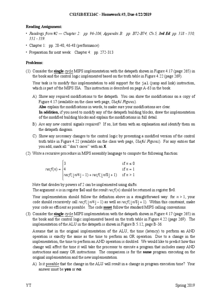 HW 3 | PDF | String (Computer Science) | Central Processing Unit