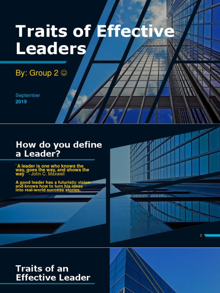 Traits of Effective Leaders | PDF | Emotional Intelligence | Leadership