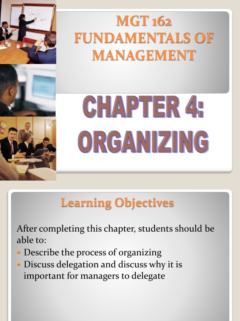 CHAPTER 4 Organizing | PDF | Organizational Structure | Business