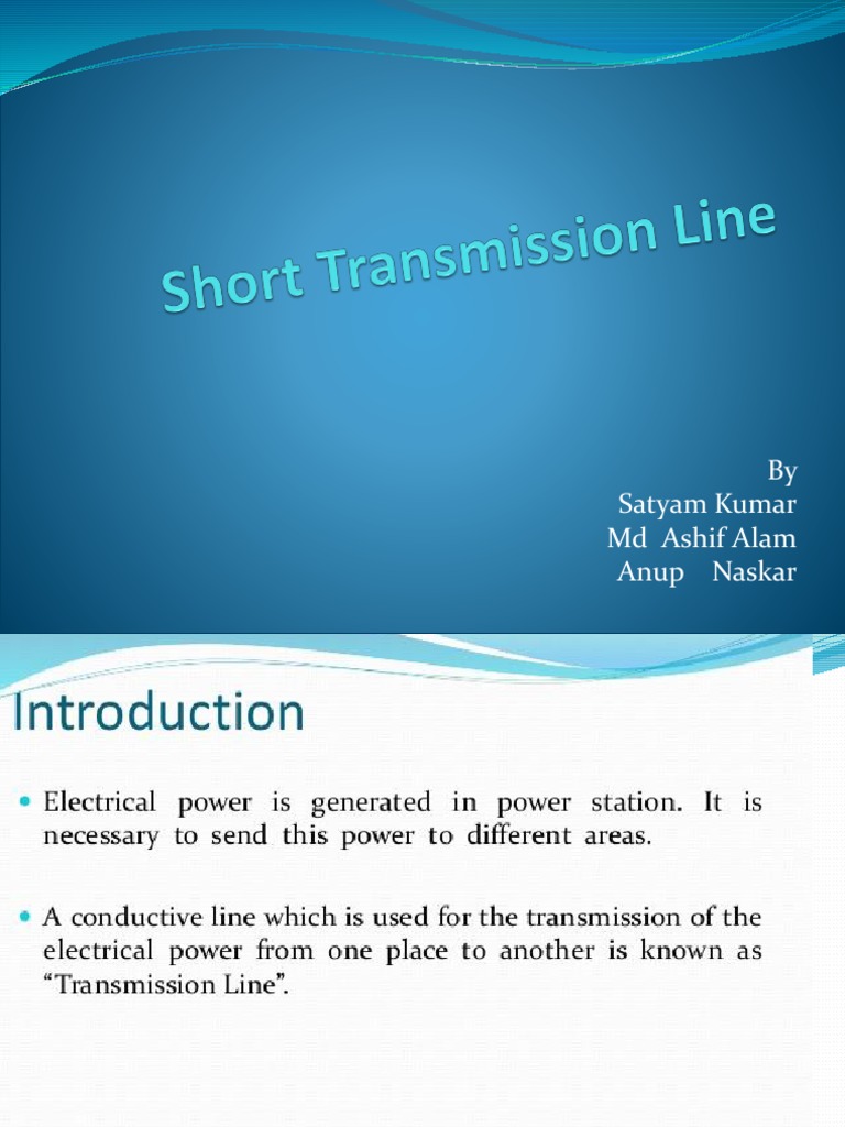 Short Transmission Line | PDF