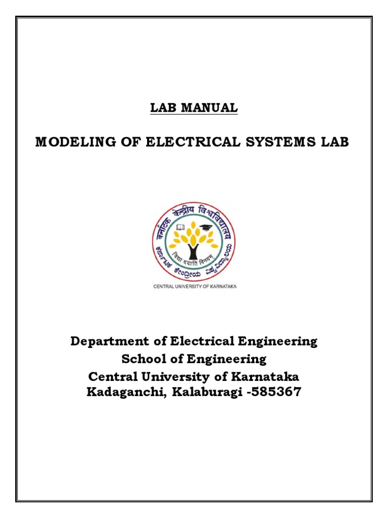 MES Lab Manual | PDF | Electrical Network | Alternating Current