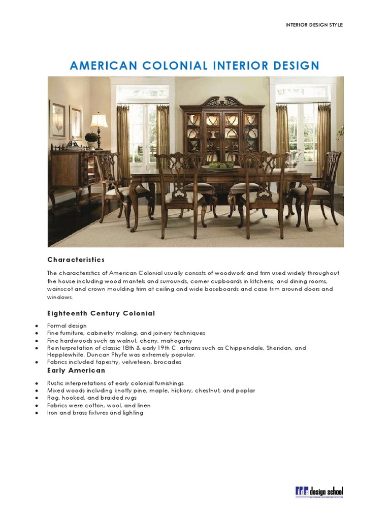Colonial | PDF | Interior Design | Architectural Elements