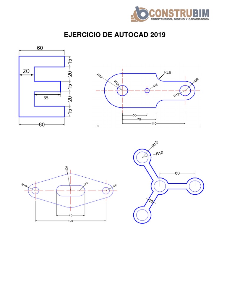 03.1 Ejercicio de Autocad 2019 | PDF