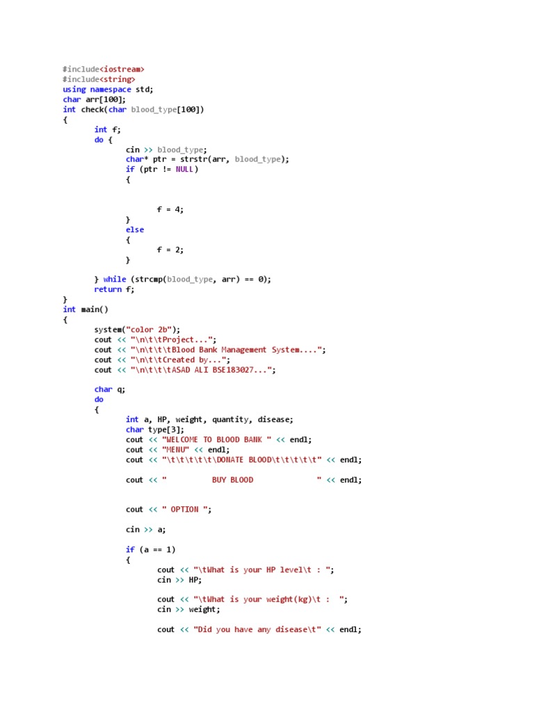 Using Namespace Char Int Char Int Do Char If: #Include #Include | PDF | Animal Physiology | Serology
