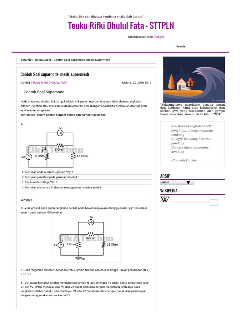 Contoh Soal Supernode Mesh Supermesh Pdf Pdf