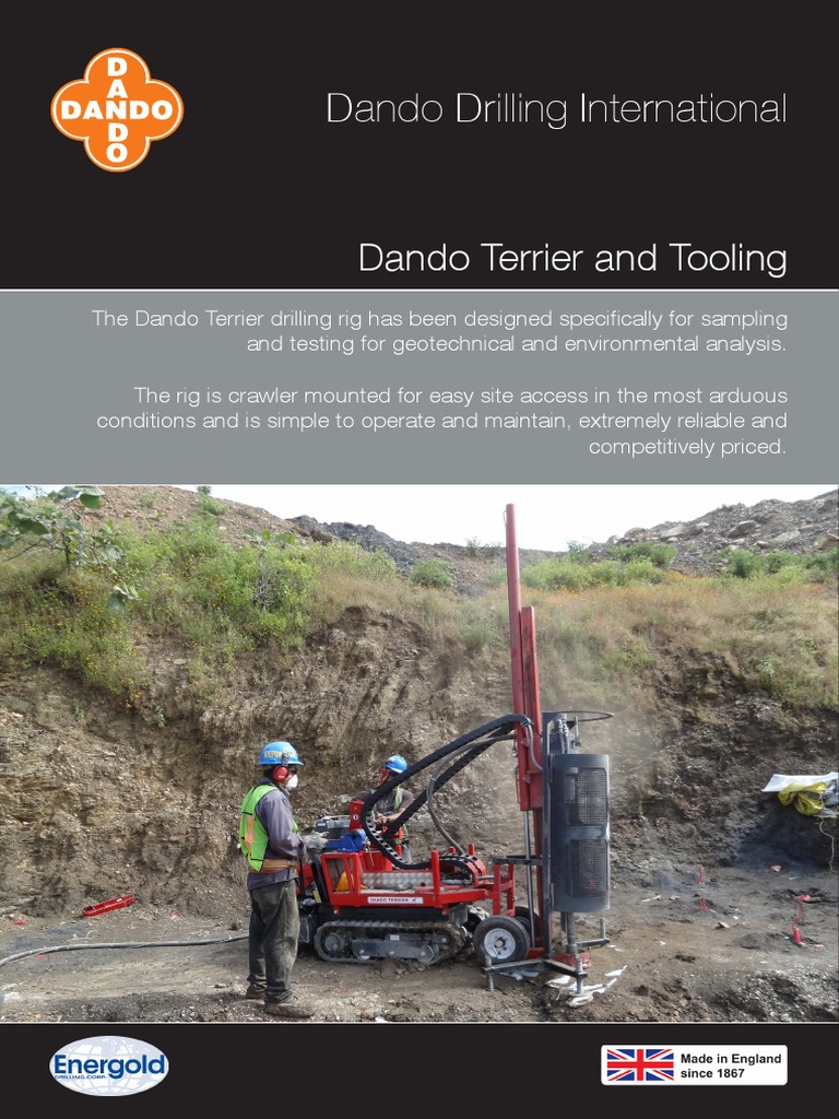 Dando Terrier and Tooling Overview | PDF | Drilling Rig | Drilling