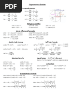 Math 30-1 Formula Sheet | PDF | Logarithm | Trigonometric Functions