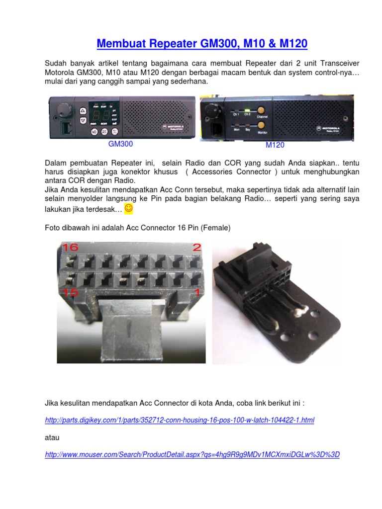gm300 Repeater Project Diagram | PDF | Komputer | Teknologi & Rekayasa