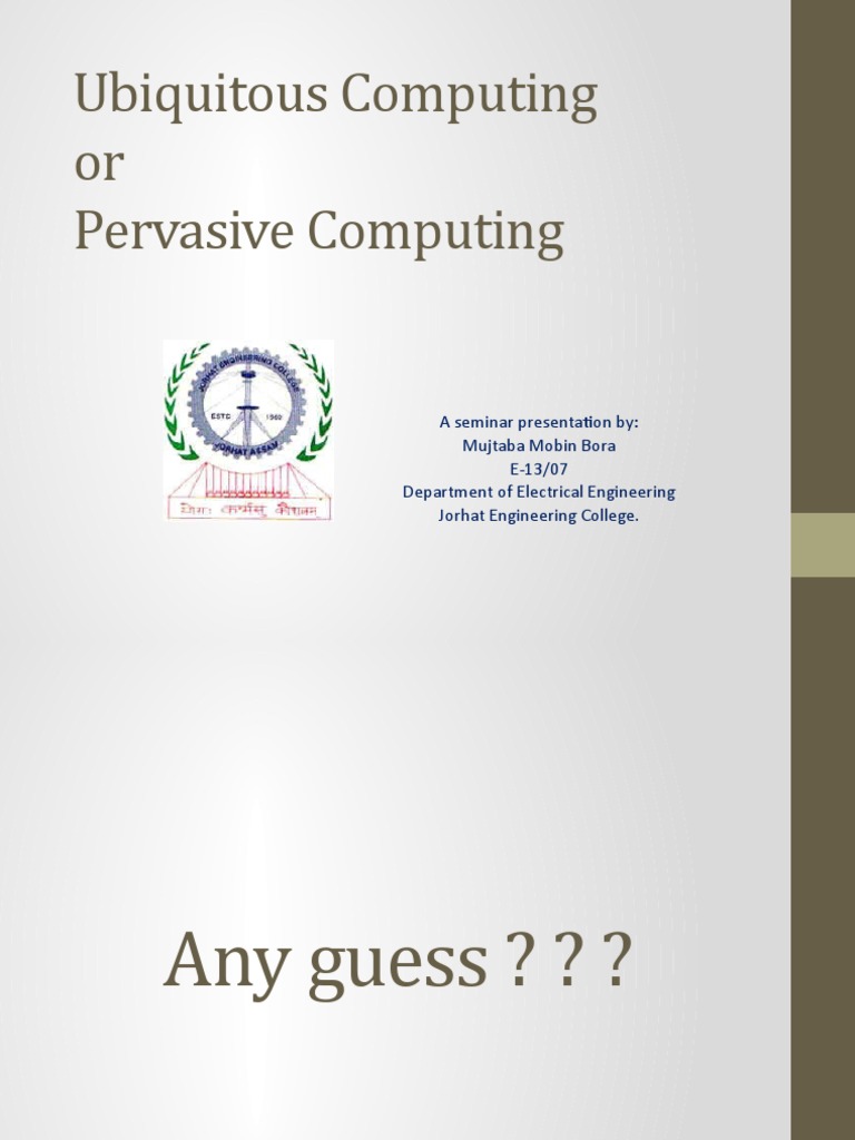 Ubiquitous Computing | PDF | Computing | Computer Science