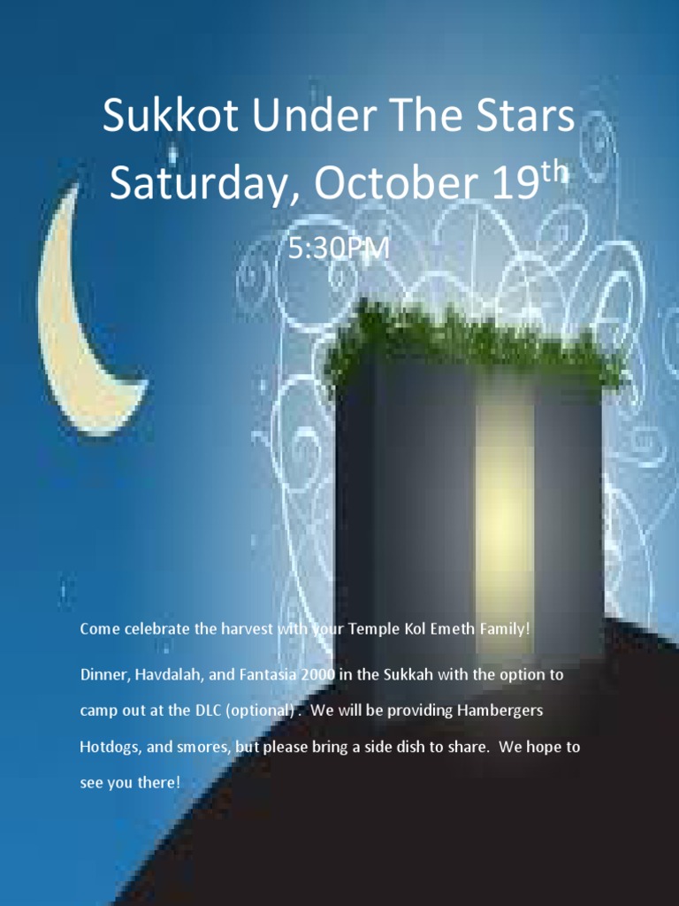 Sukkot Celebration & Campout Event | PDF