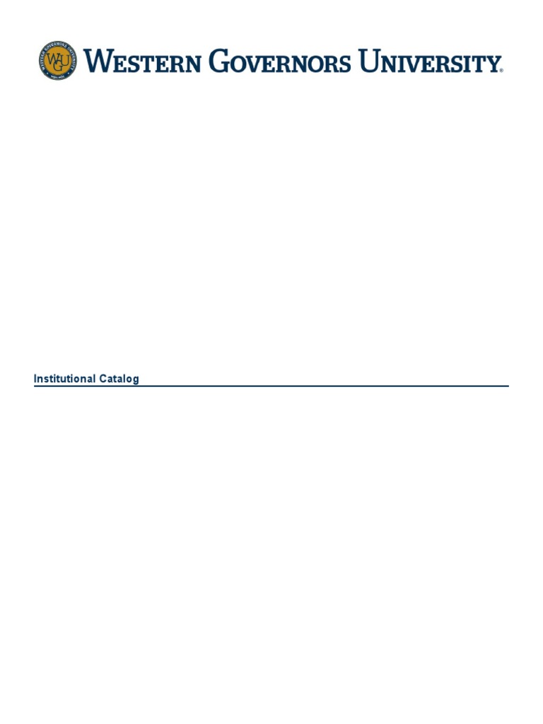 WGU Catalog-Sept2019 PDF | PDF | University And College Admission ...