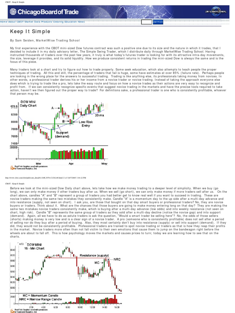 Keep It Simple | PDF | Futures Contract | Technical Analysis