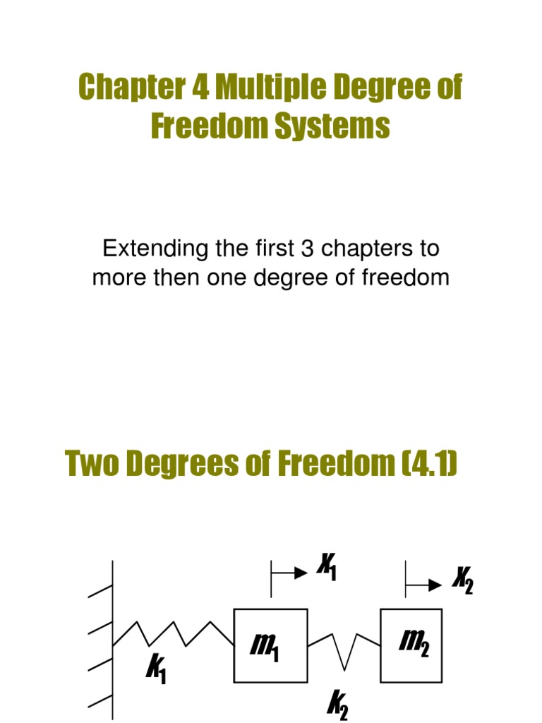 Chapter 4 Multiple Degree of Freedom Systems | PDF | Eigenvalues And ...