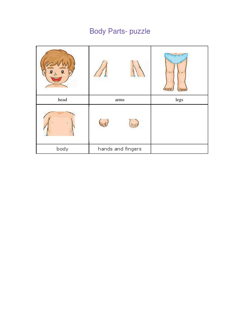 Body Parts-Puzzle: Head Arms Legs | PDF