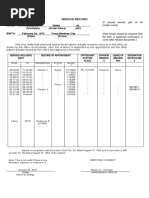 Service Record Form | PDF