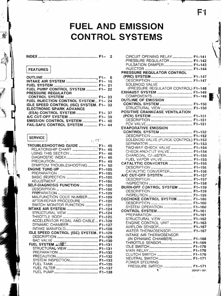 Fuel and Emission Control Systems - Mazda | PDF