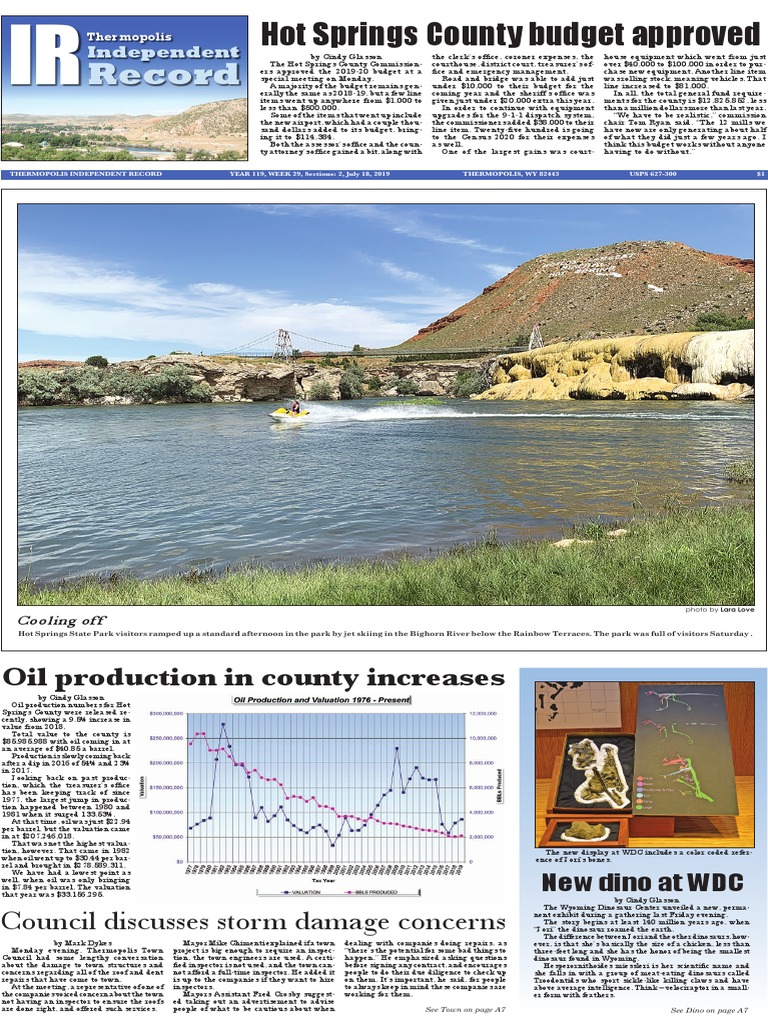 7.18.19 Thermopolis Independent Record | PDF | Business