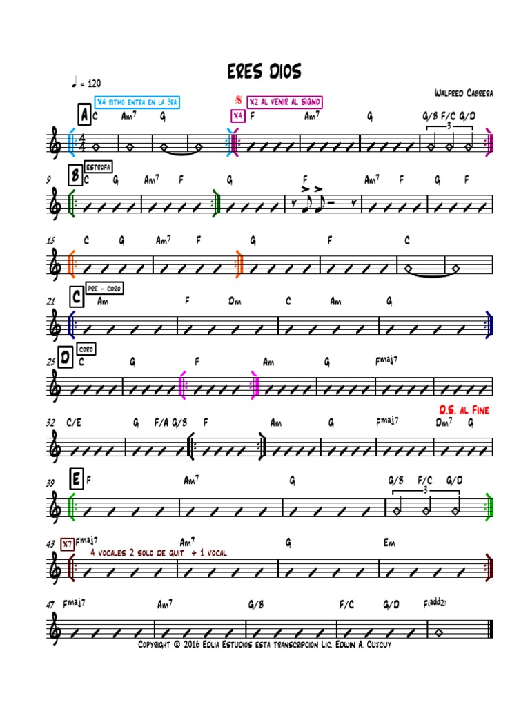 Eres MI Dios Chart C | PDF