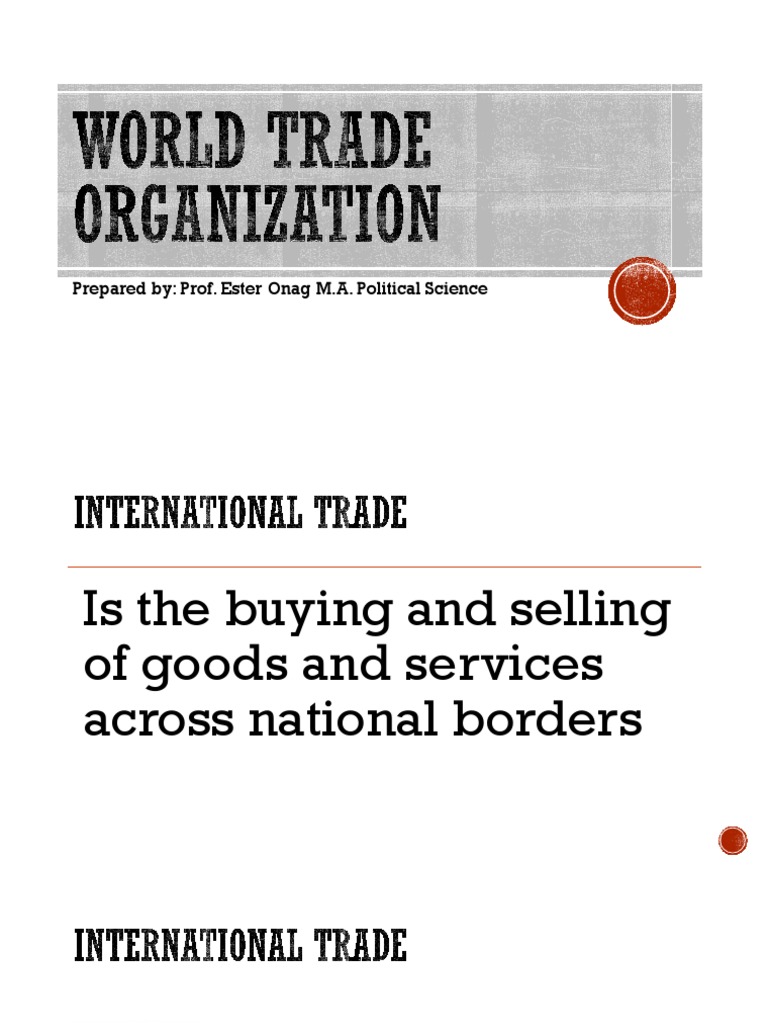 World Trade Organization | Download Free PDF | Trade | World Trade ...