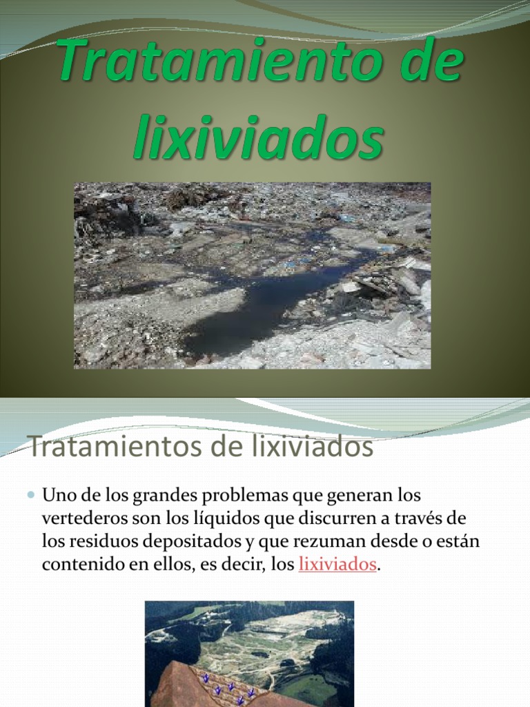 Tratamiento de Lixiviados | PDF | Vertedero | Tratamiento de aguas ...
