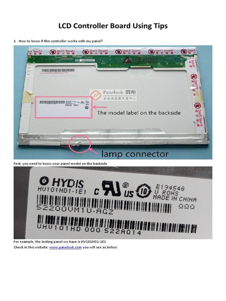 LCD Controller Board Using Tips | Download Free PDF | Liquid Crystal ...