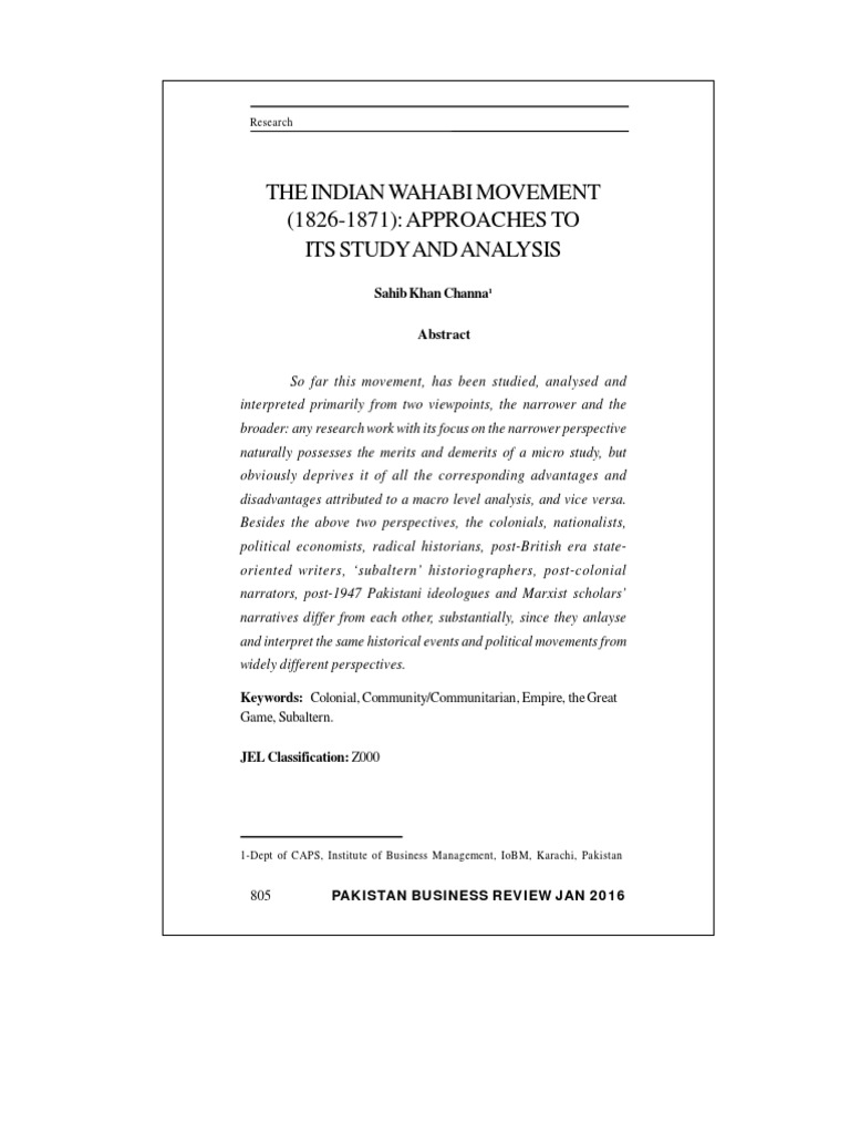 Wahhabi Movement in Colonial India PDF | PDF | The Great Game | Russian ...