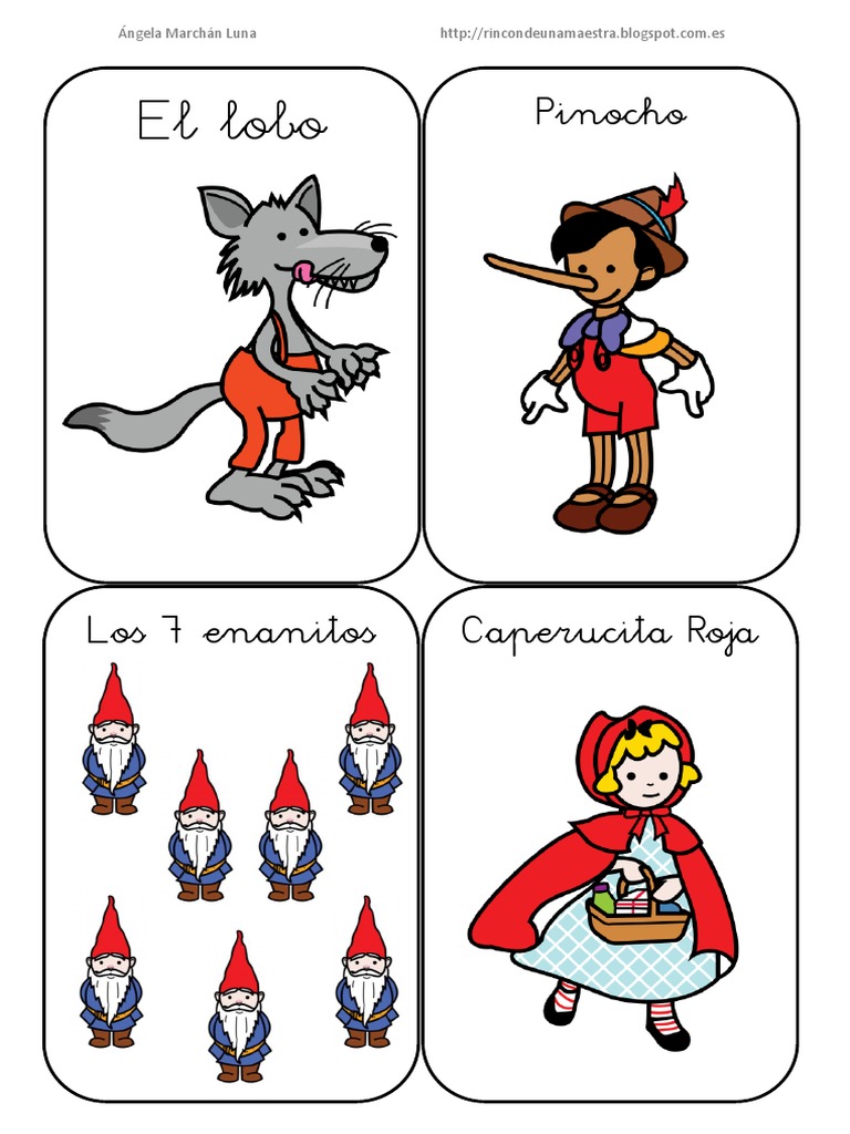 Tarjetas Con Personajes | PDF
