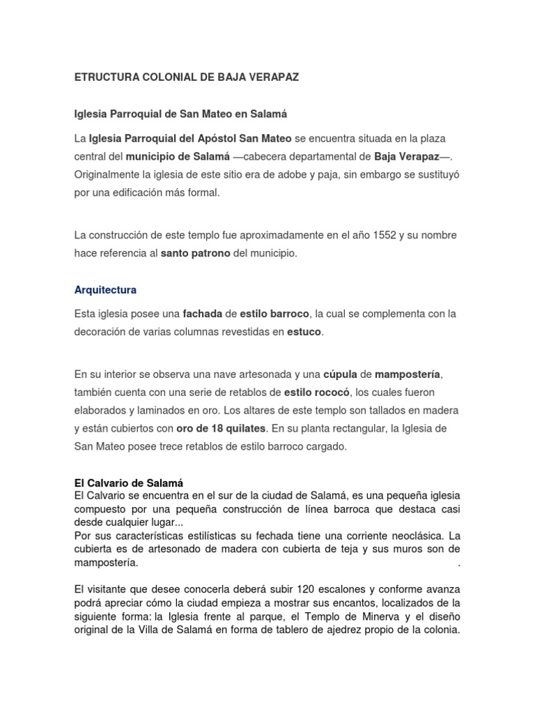 Estructura Colonial | PDF | Iglesia (edificio) | Guatemala