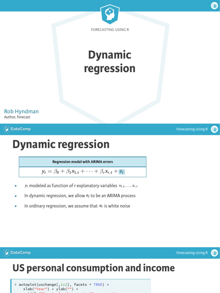 DataCamp - ForECASTING USING R - Dynamic Regression | PDF ...