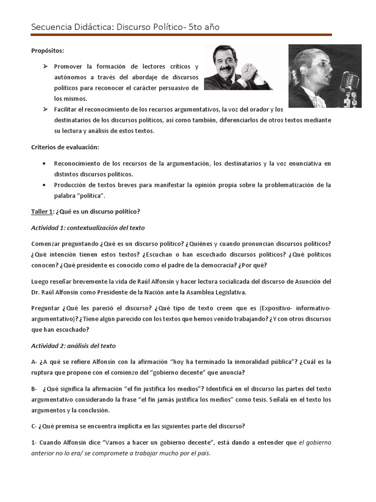 Discurso Político: Alfonsín y Análisis | PDF | Democracia | Ideologías ...