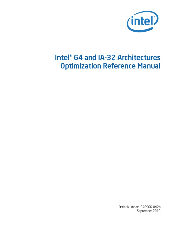 64 Ia 32 Architectures Optimization Manual | PDF | Computer Companies ...