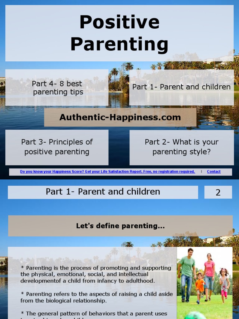 Positive Parenting: Part 1-Parent and Children Part 4 - 8 Best ...