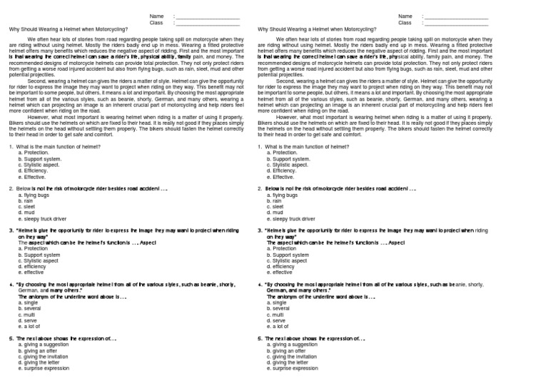 Soal 1 | PDF | Motorcycle