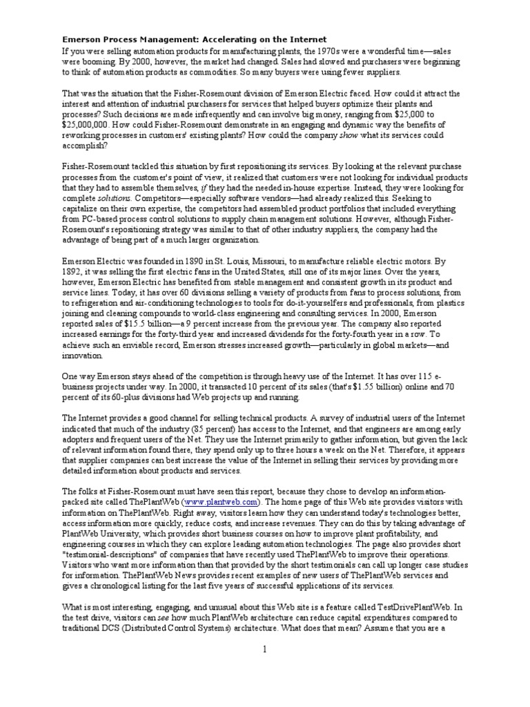 Emerson Process Management-Prn | PDF | Internet | Advertising