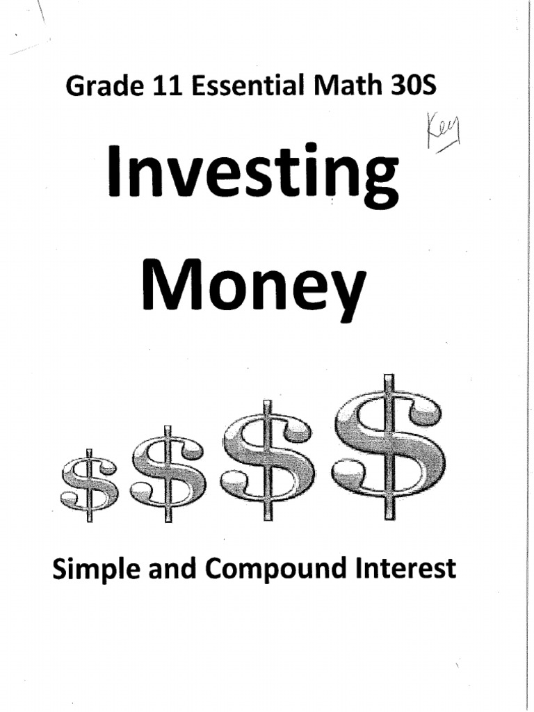 Interest Booklet Answer Key | PDF | Compound Interest | Interest