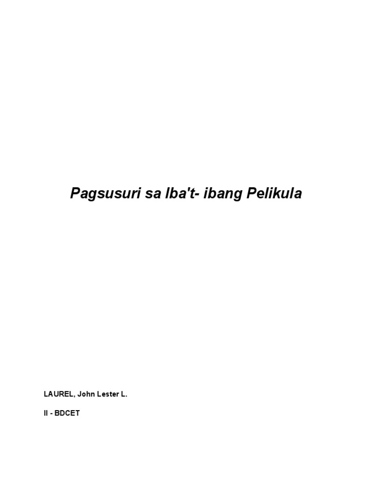 00 Reaksyon Paper | PDF