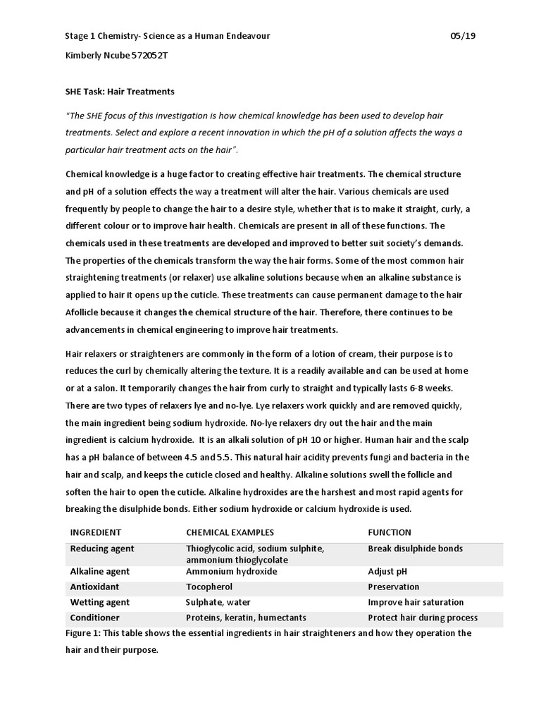 SHE Task - Kim | PDF | Chemistry | Physical Sciences