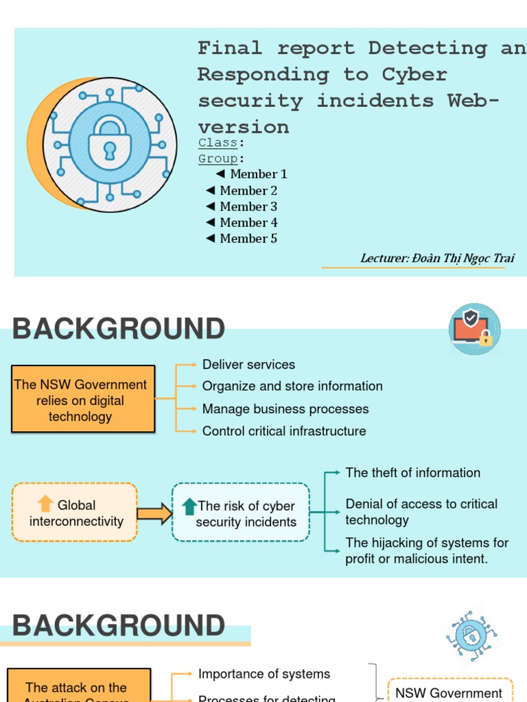 Detecting and Responding To Cyber Security Incidents Web Version PDF ...
