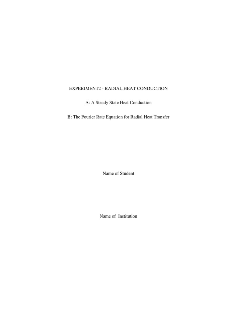 Radial Heat Conduction | PDF | Thermal Conduction | Thermal Conductivity