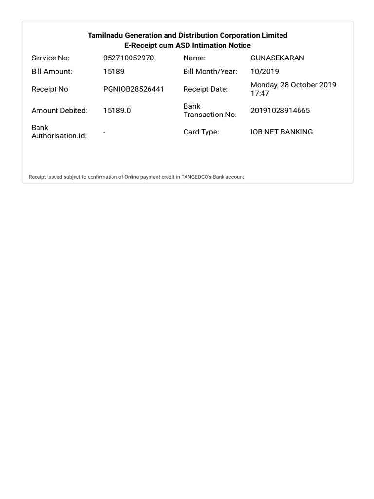 TNEB Online Payment | PDF